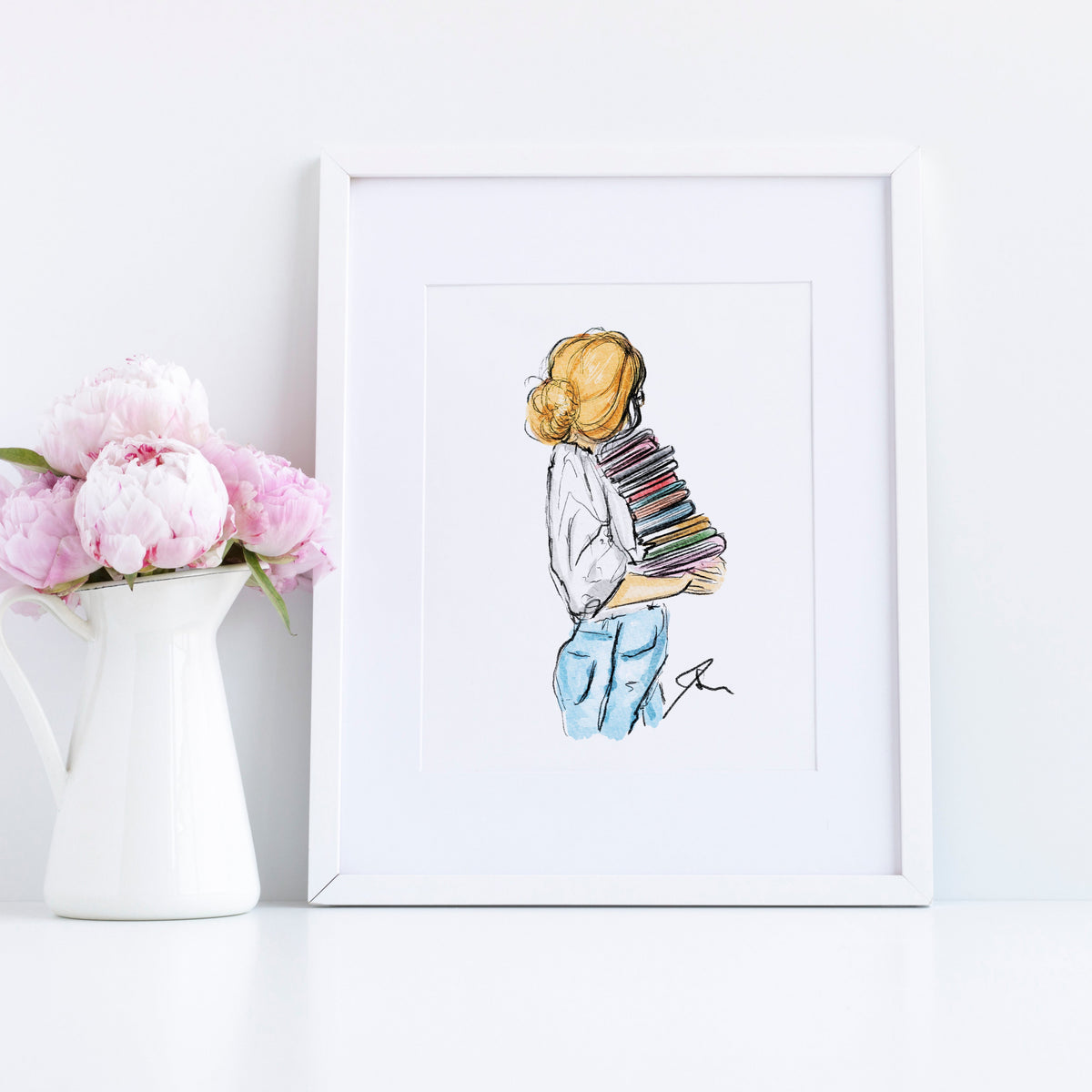 Bookworm Print – Melsy's Illustrations
