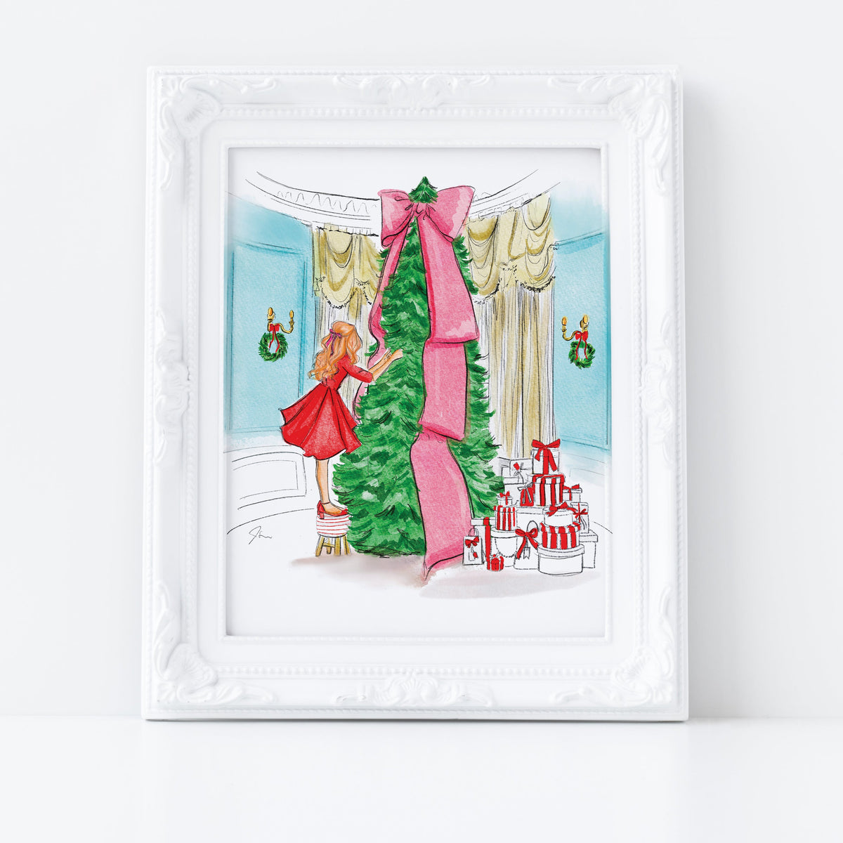 Holiday in The Parlor Art Print – Melsy's Illustrations