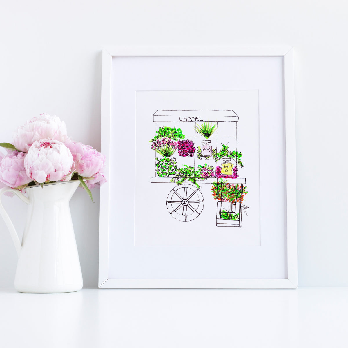 The Flower Cart Art Print – Melsy's Illustrations