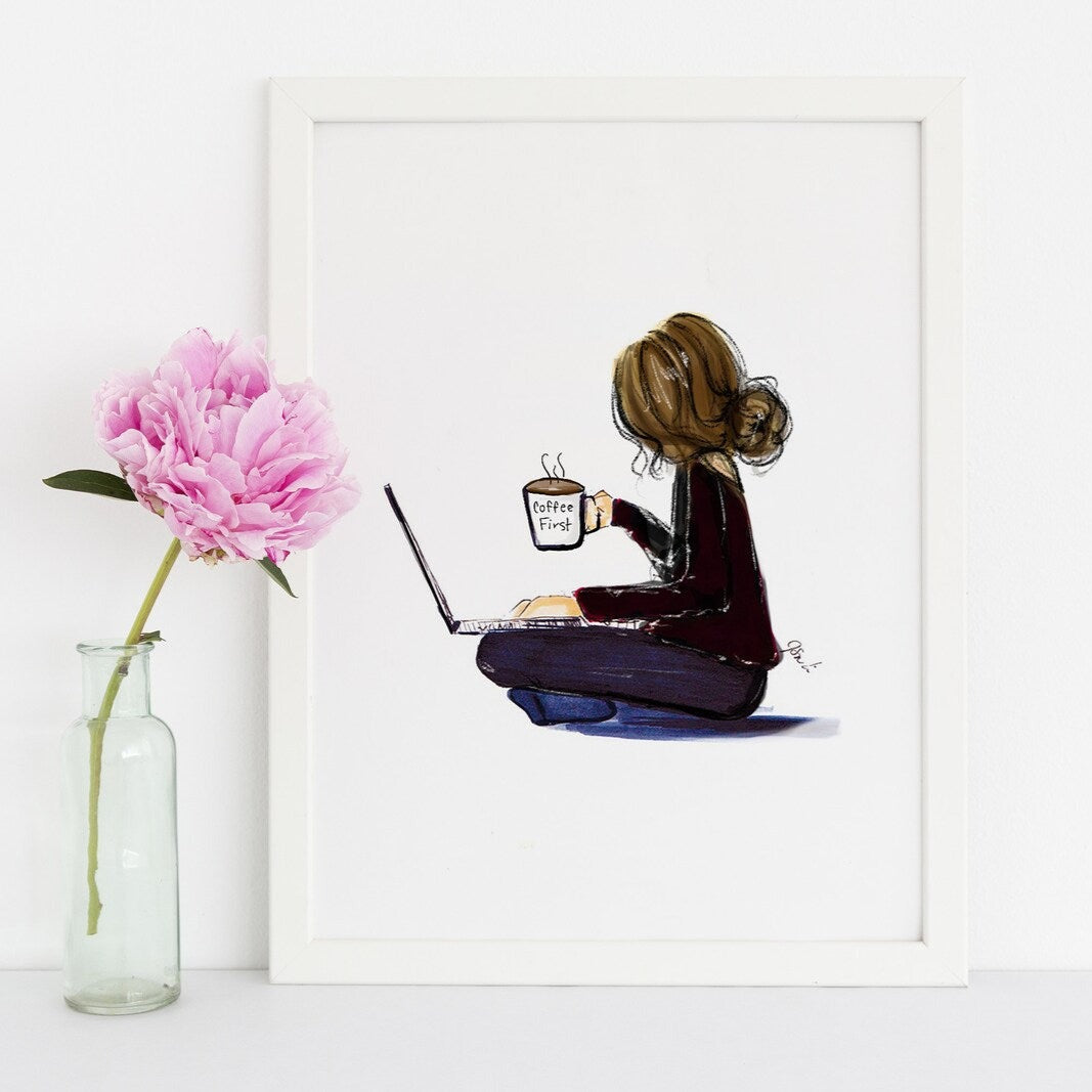 Late Night Art Print – Melsy's Illustrations